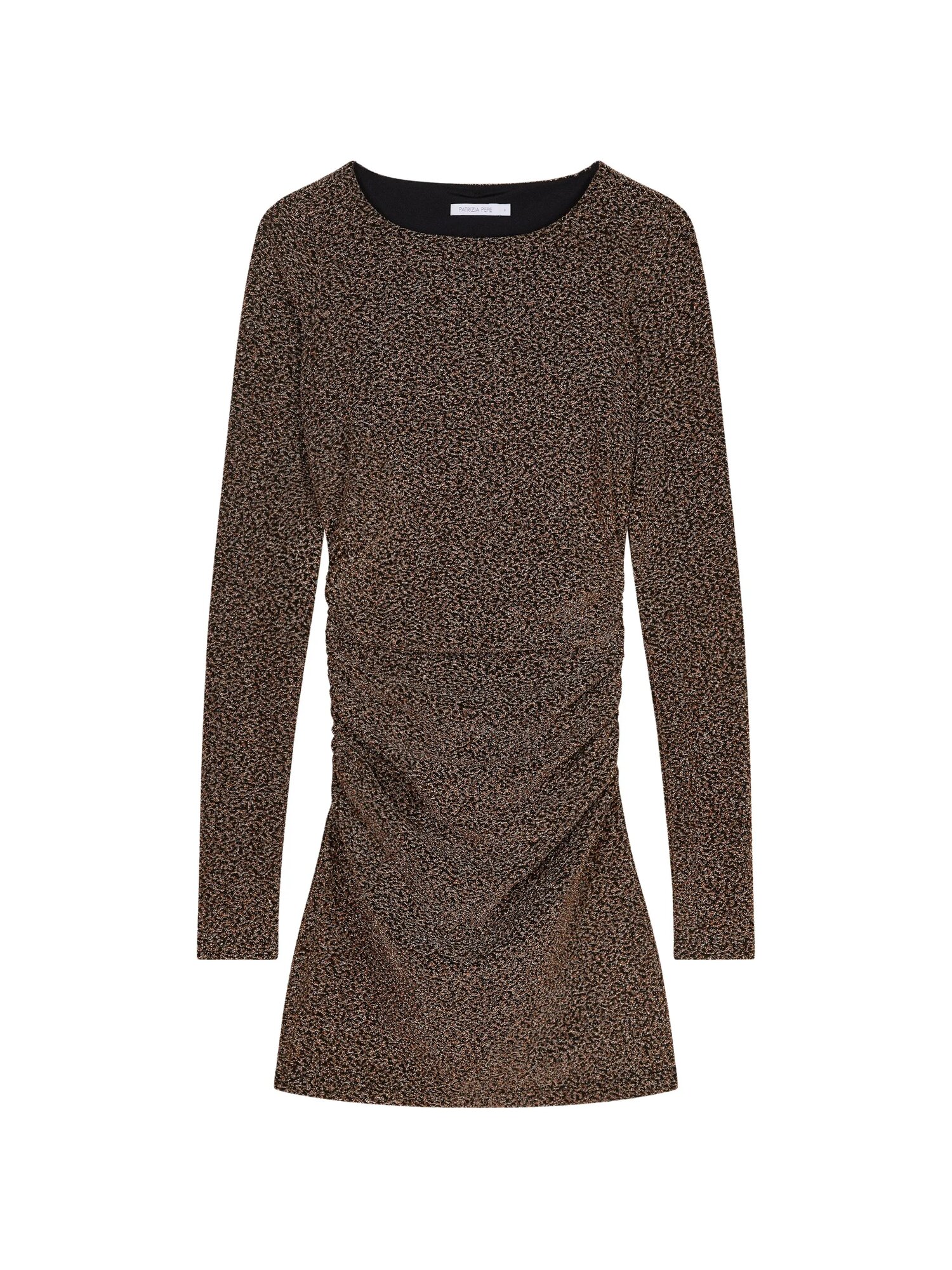Платье PATRIZIA PEPE Ruched metallic-effect mini dress