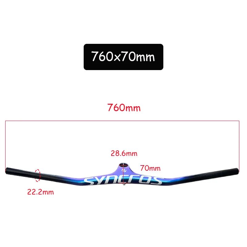 Syncros Carbon Руль и стем для горного велосипеда 28,6 мм 760x70mm