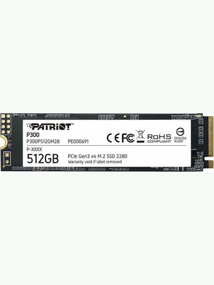 Patriot Memory 512 ГБ Внутренний SSD-диск , M.2, PCI-E 3.0 8 Гбит/с (P300P512GM28)