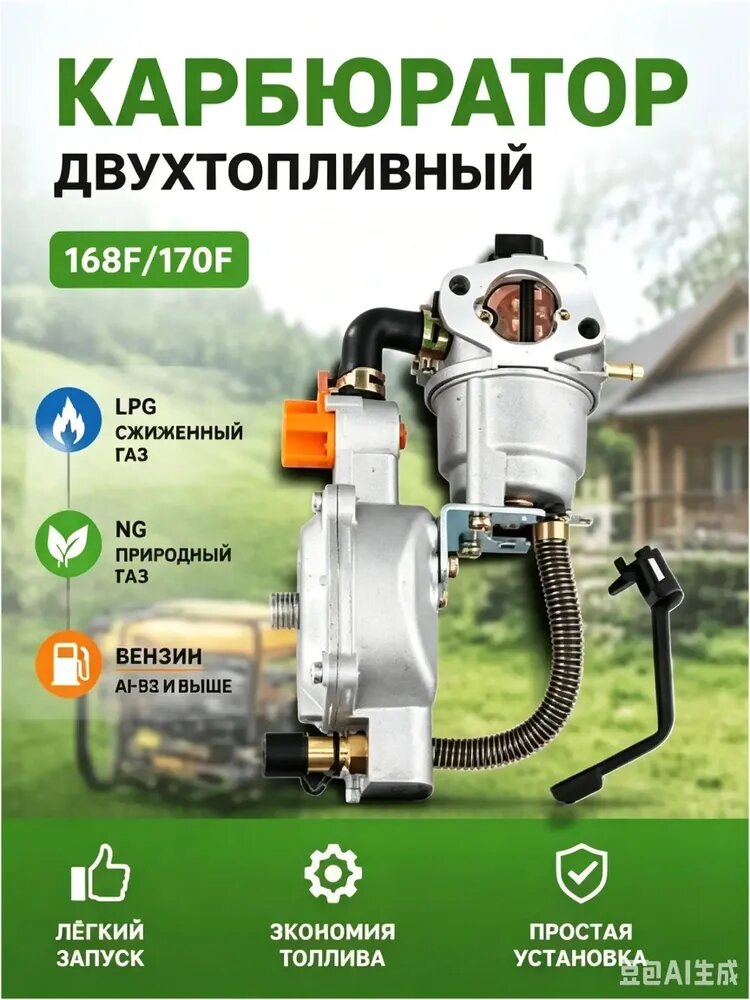 Комплекты для переоборудования бензиновых генераторов мощностью 2 5 кВт для использования метана CNG/пропана для сжиженного