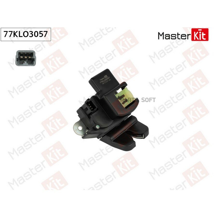 77KLO3057 замок багажника HYUNDAI SOLARIS H5KIA от официального дистрибьютора, MASTERKIT, артикул 77KLO3057