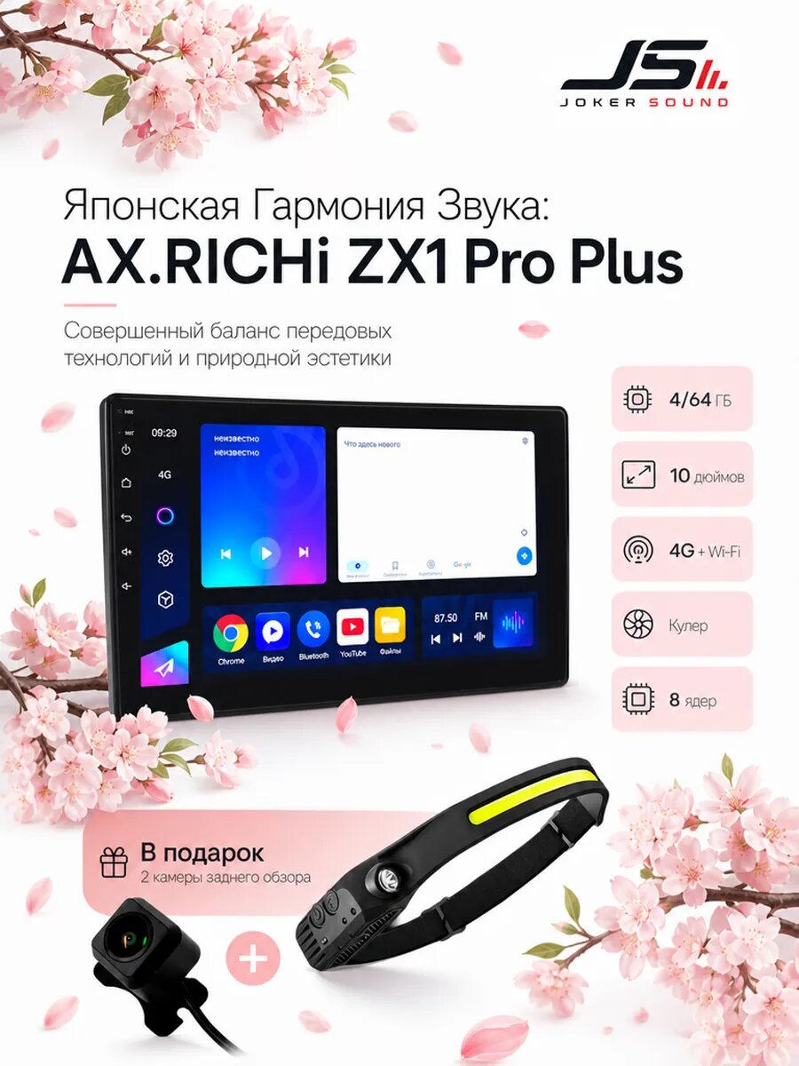 Магнитола для автомобиля AX.RICHi ZX1 Pro Plus 4+64gb