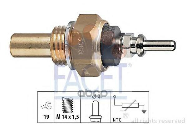 Датчик температуры MERCEDES C-class (93>01), E-class (95>00), S-class (85>91), Sprinter (92>06), T1, Ssang Korando, VW LT 28-.