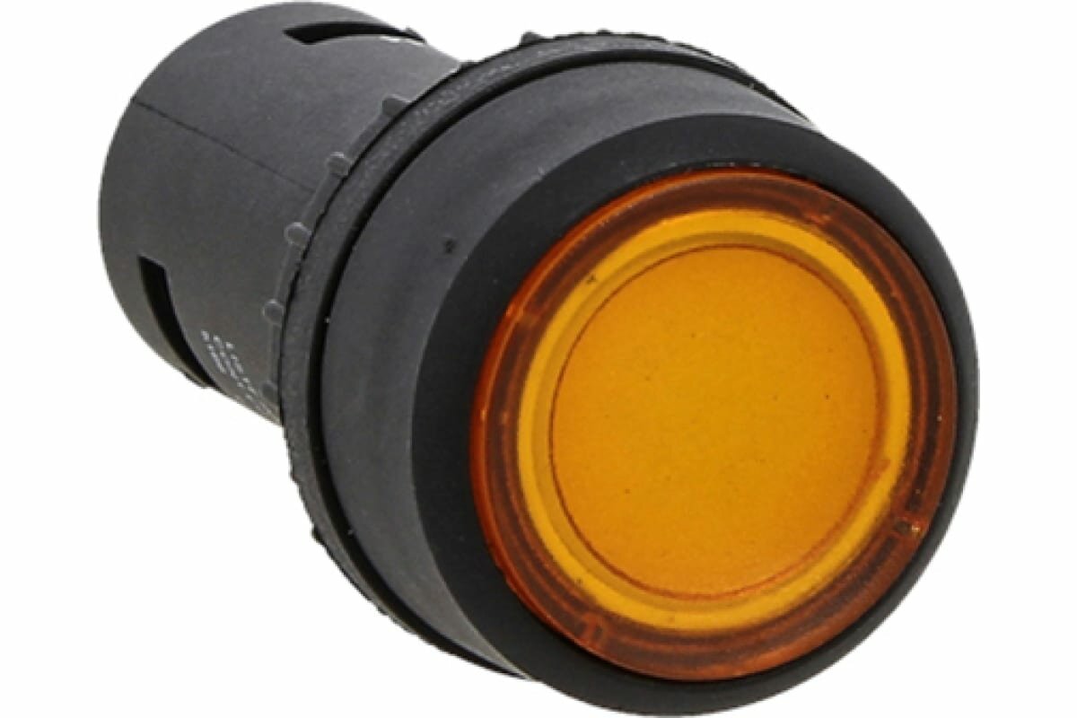 EKF PROxima SW2C-10D кнопка с подсветкой желтая NO 24В SW2C-MD-Y-24 для шкафов и панелей