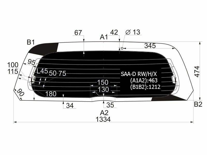 Стекло заднее (Затемненное/ Обогрев) Honda Fit 01-07 / Jazz 02-09 XYG арт. SAADRWHX