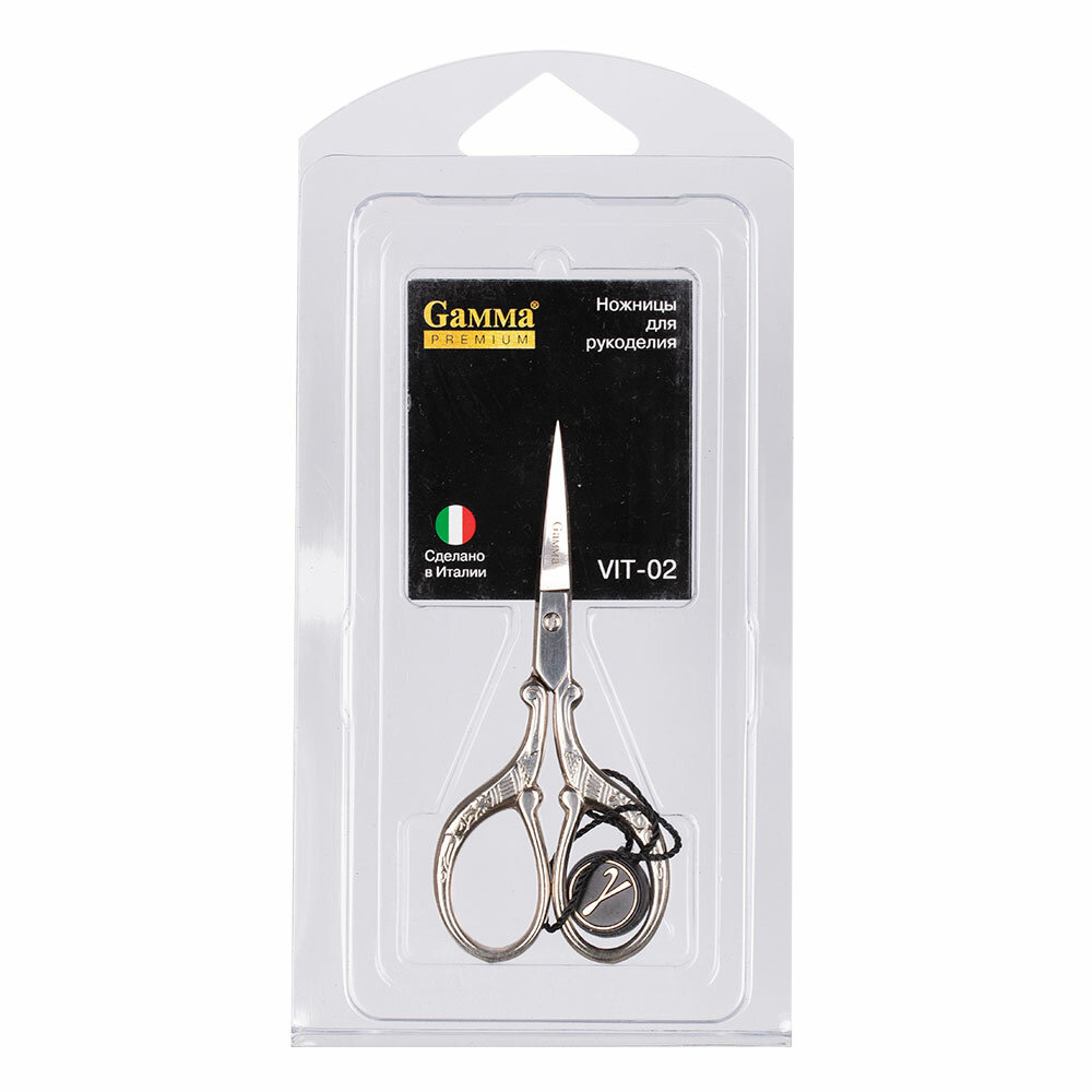 Gamma Premium VIT-02-IB91 Ножницы для рукоделия 93 мм в блистерной упаковке прецизионный рез