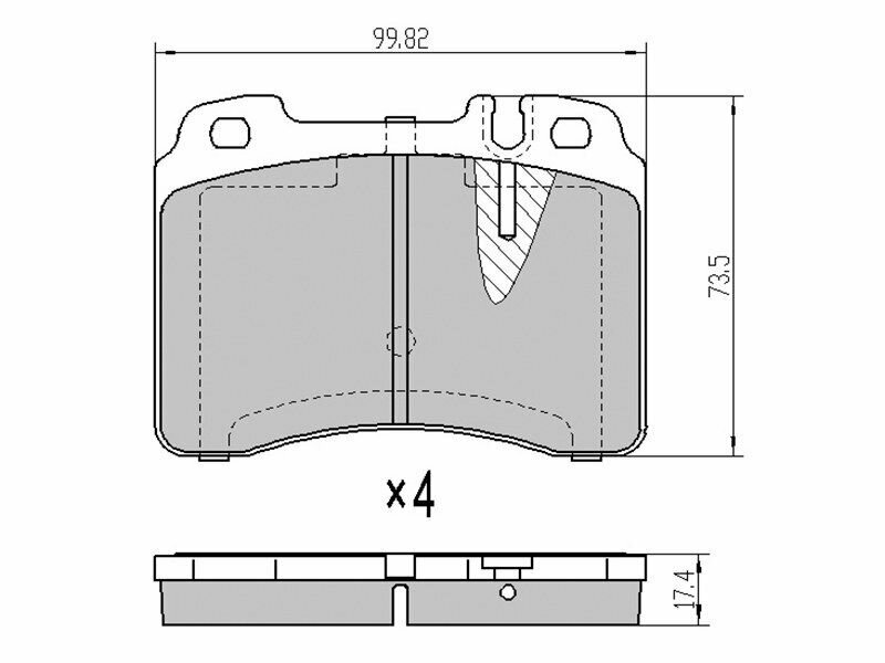 Колодки тормозные (Спереди) Mercedes-Benz C-Class 93-01 / E-Class 84-03 Sat арт. ST-A0054200220