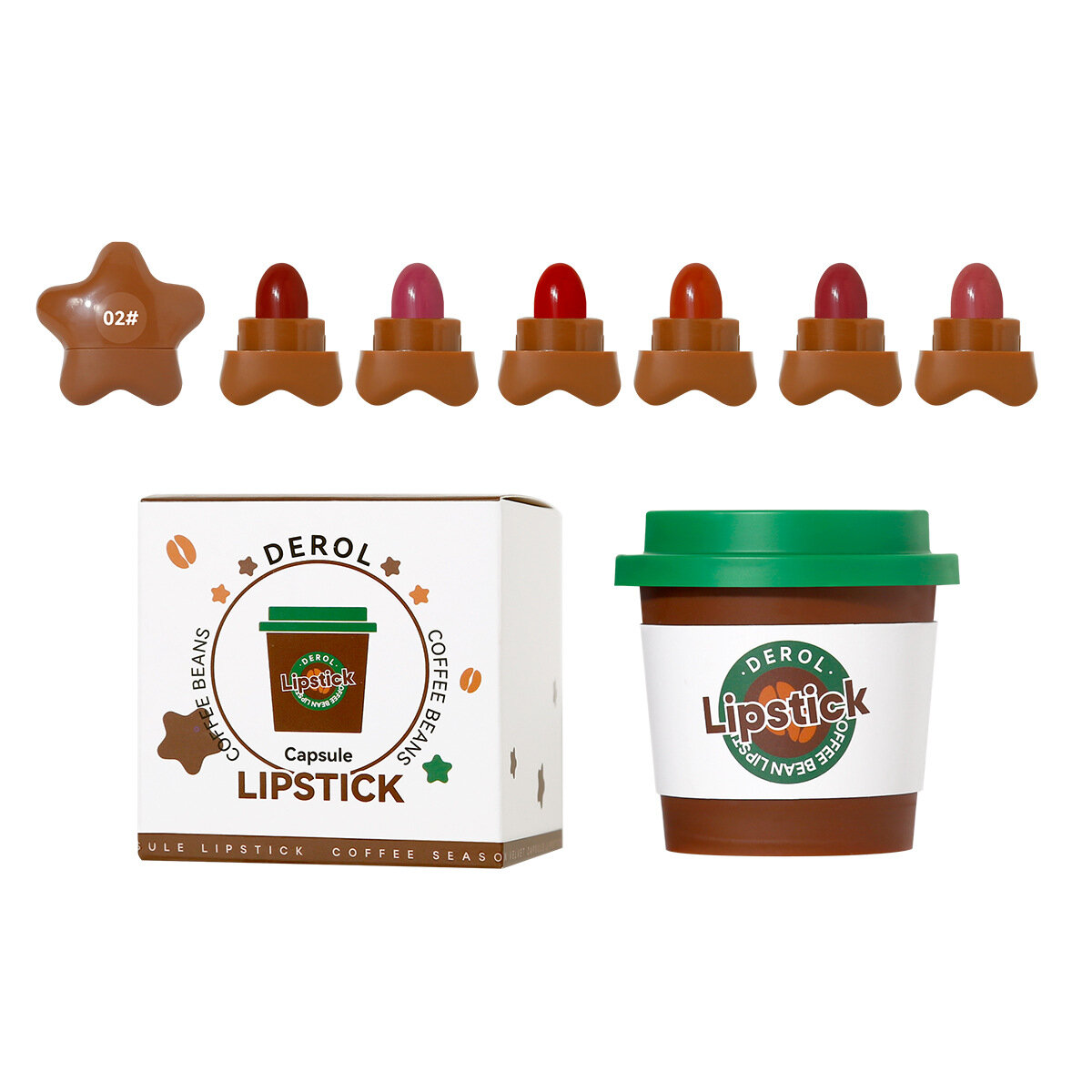 Набор мини помад 6 шт, мини звезда, виниловый матовый, капсула, водонепроницаемая, долговечная, не липкая к чашке, косметика, помада, глиттер, набор для красоты, подарок для девушек и женщин