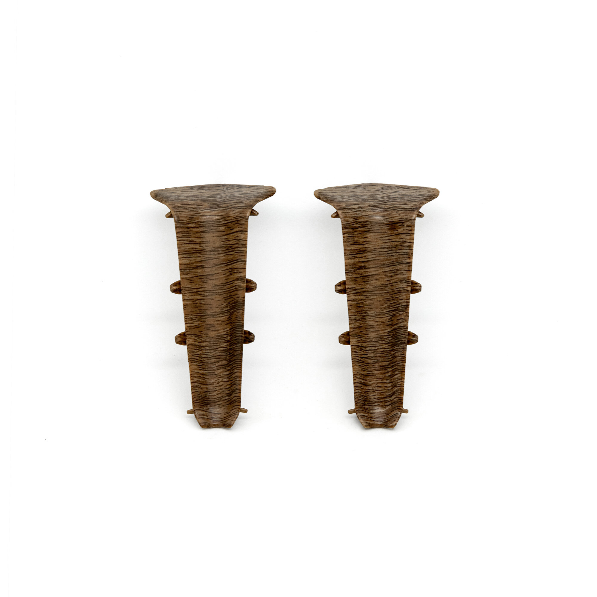 Внутренний угол для плинтуса ПВХ Деконика 21х55 мм 291 орех, 2 шт.