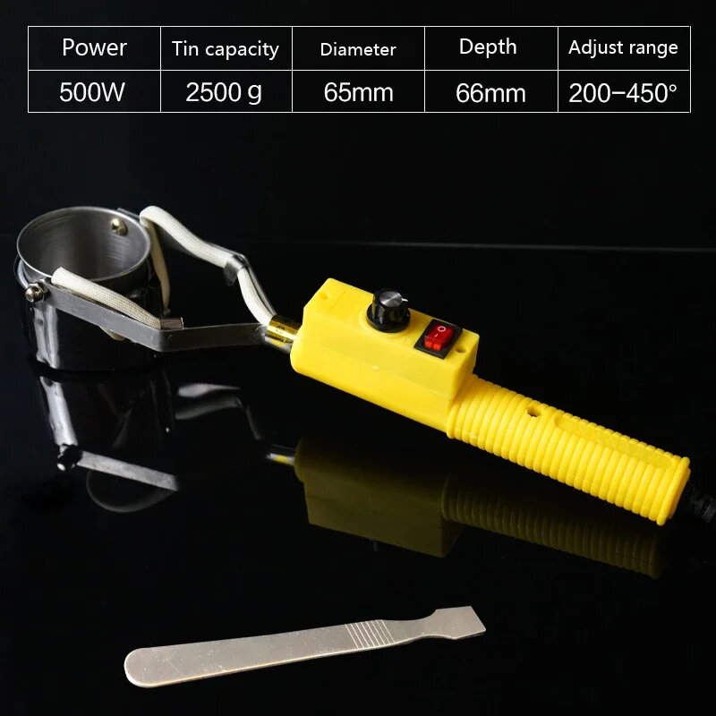 Ручная плавильная печь для олова BES 300-500Вт 500W B