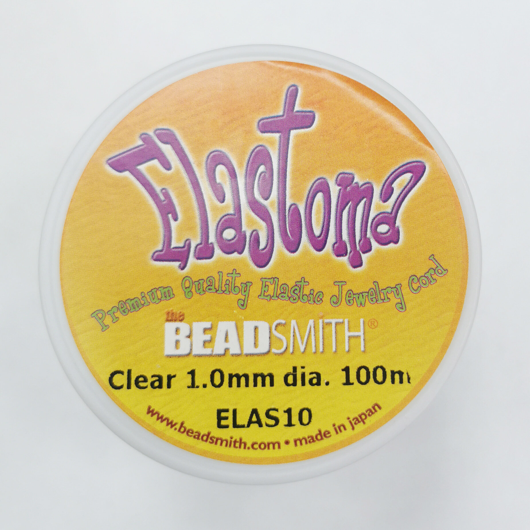 Нить - резинка для браслетов Elastoma, 1мм, прозрачная, катушка, 100 метров