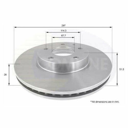 Тормозной диск передний Comline ADC0473V для Mazda 6, CX-5