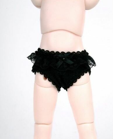 Luts Lace Panty Black (Кружевные черные трусики для кукол БЖД Латс 26 см)