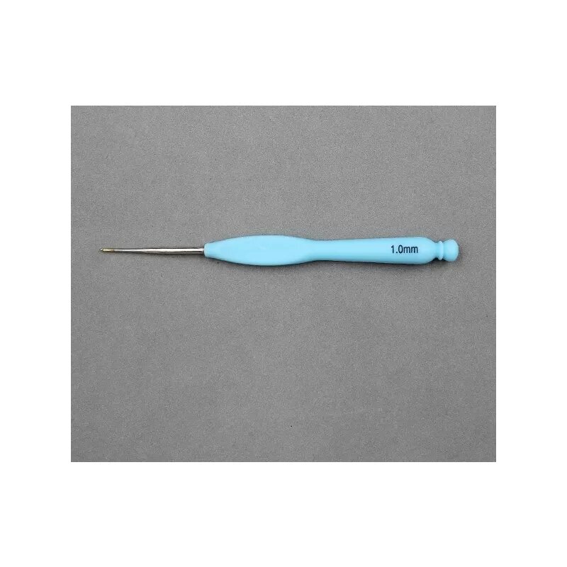 Крючок вязальный пластиковый SV 1,0мм с золотым крючком