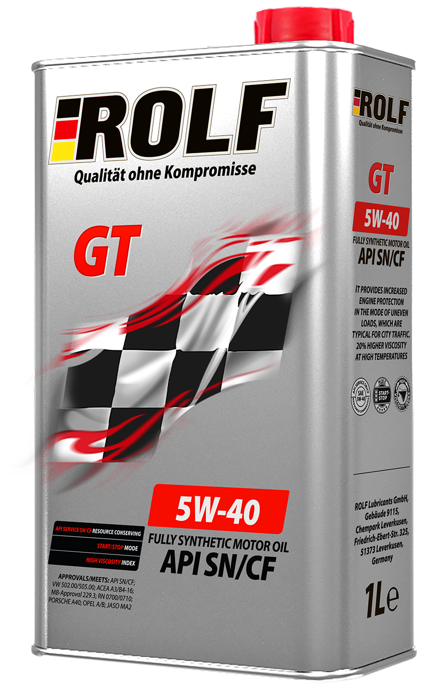 Rolf GT 5w40 1л (Россия, оригинал!), 1 шт. Cинтетическое моторное масло