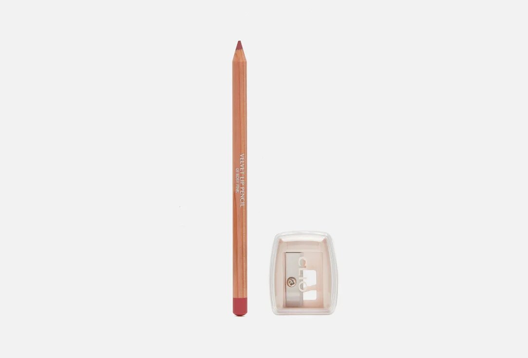 Карандаш для губ Clio Velvet lip pencil, тон 01, Rosy pink, 1.45 г