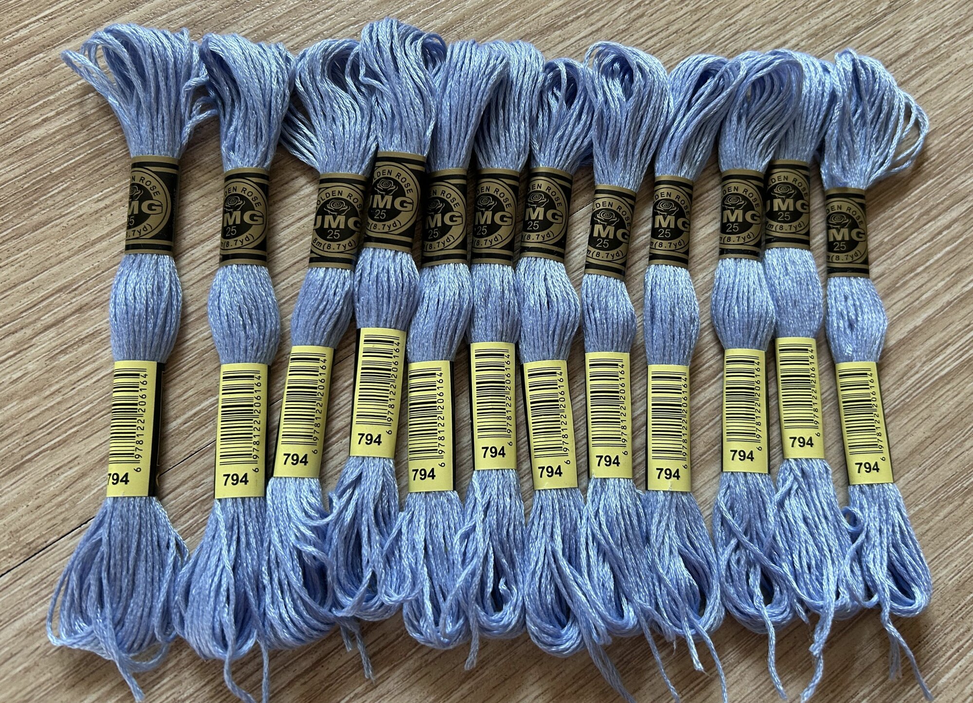 Нитки для вышивания JMC мулине (150-3866) 100% полиэфир 12 штук x 8 м