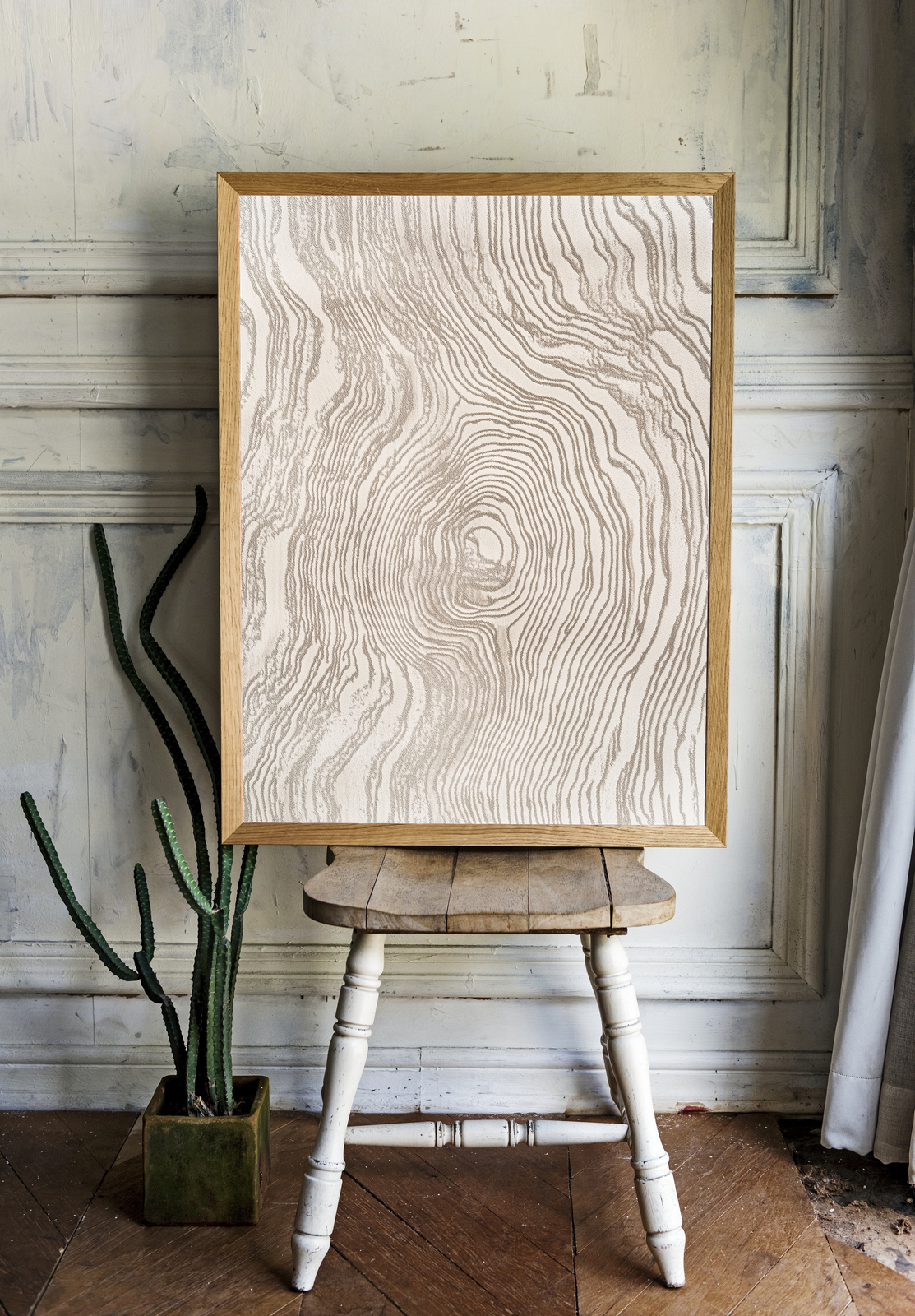 Постер "Древесные текстуры волны" 50x70 без рамы