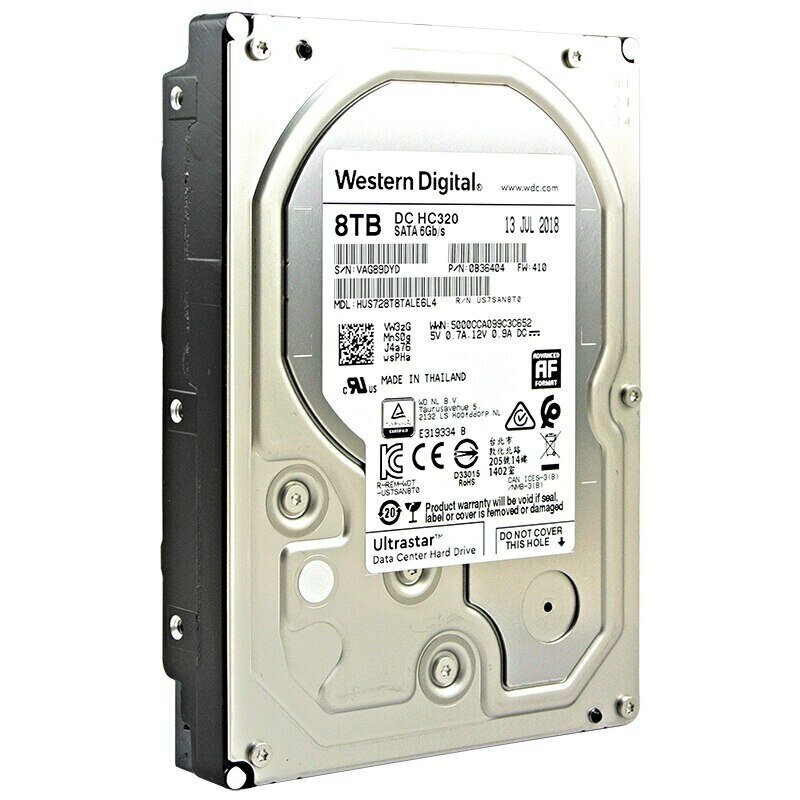 Жесткий диск серверный 8TB WD Ultrastar DC HC320 (HUS728T8TALE6L4)
