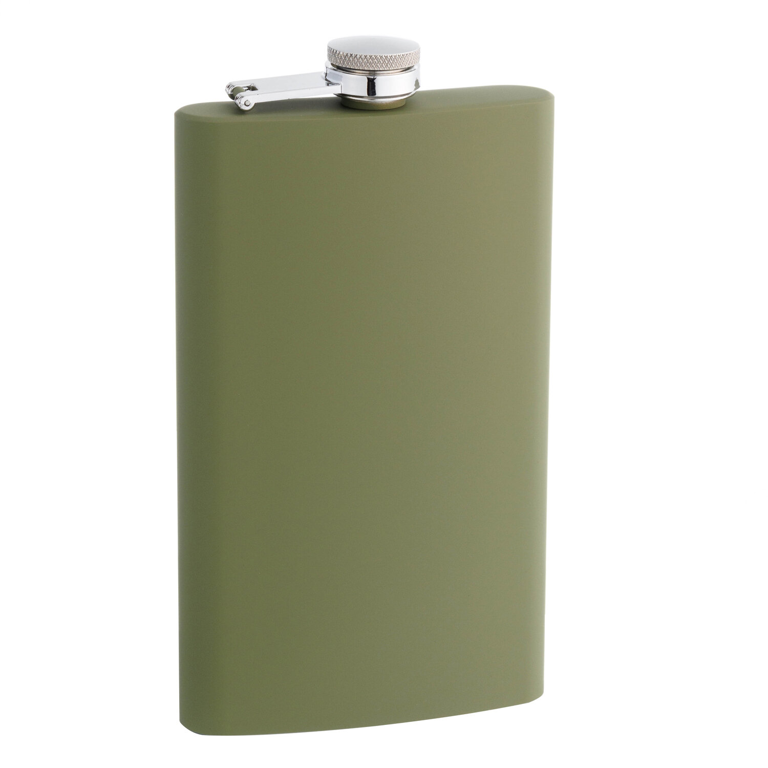 Фляга S.Quire 0,27 л, сталь+прорезиненное покрытие, зеленая, шт