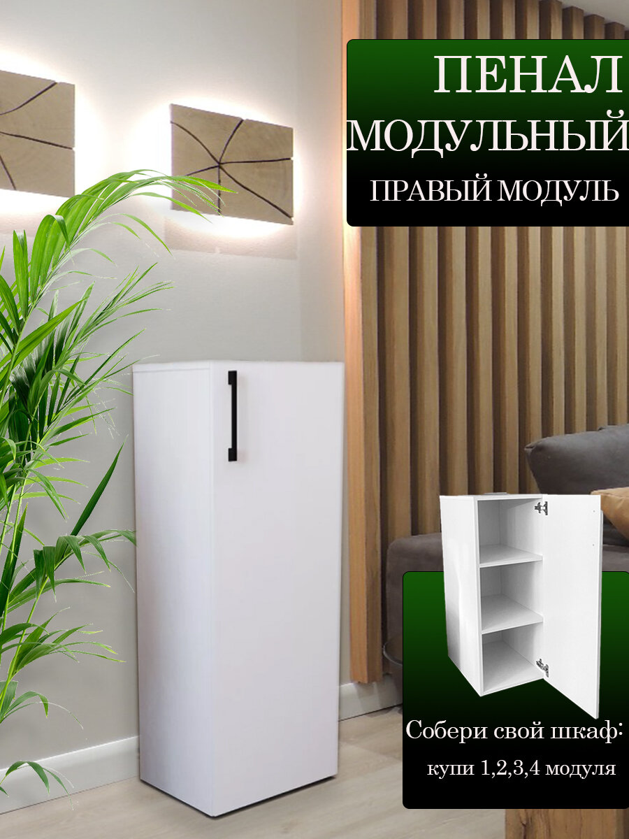 Шкаф пенал правый для одежды и обуви распашной (1 модуль), Мебельная фабрика "Линия"