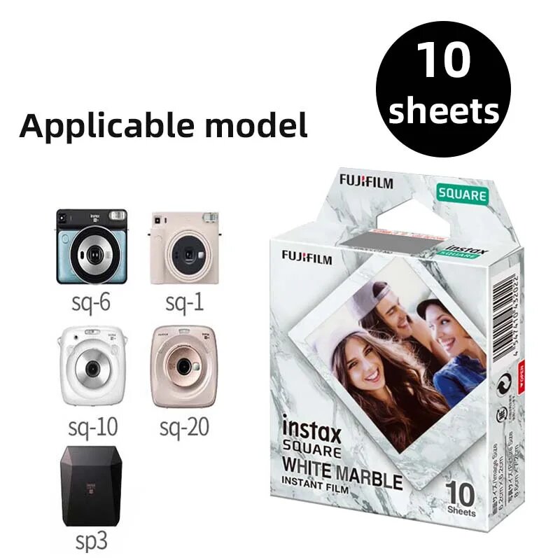 Fujifilm Instax Square цветная пленка 10-100 листов 10 White marble