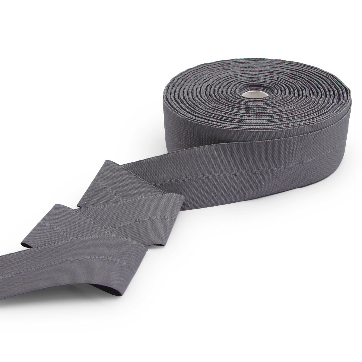 Лента корсажная для шитья 12,4 г/м, полиэстер, 5 см*50 м (012 серый)