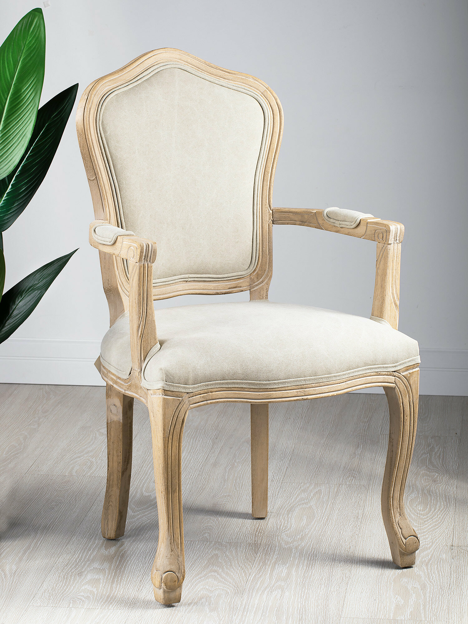 51-061 Кресло Богемия 55х51х100см, Дерево, полиуретан, лен, Glasar