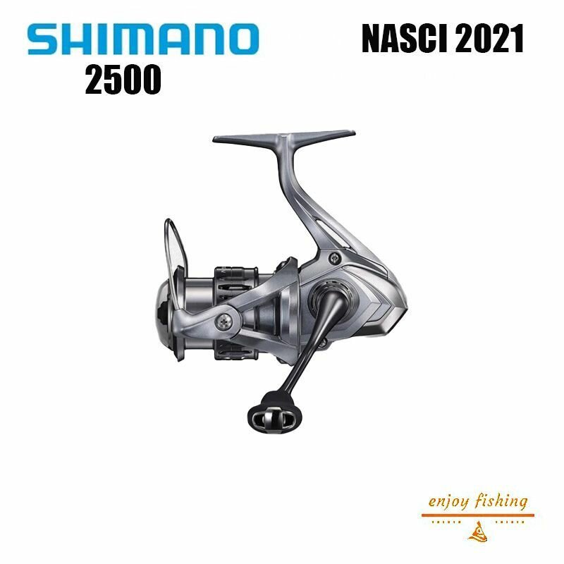 Shimano Nasci 2500 (2021) спиннинговая катушка, 5+1 подшипник, передаточное число 5.0:1, лёгкая и надёжная