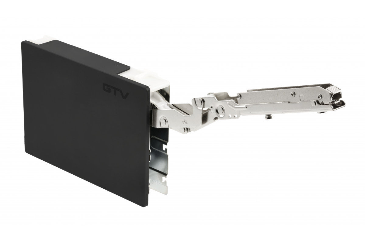 Подъемный механизм HORIZON soft close 2000-4050 F фасад 350-650 черный