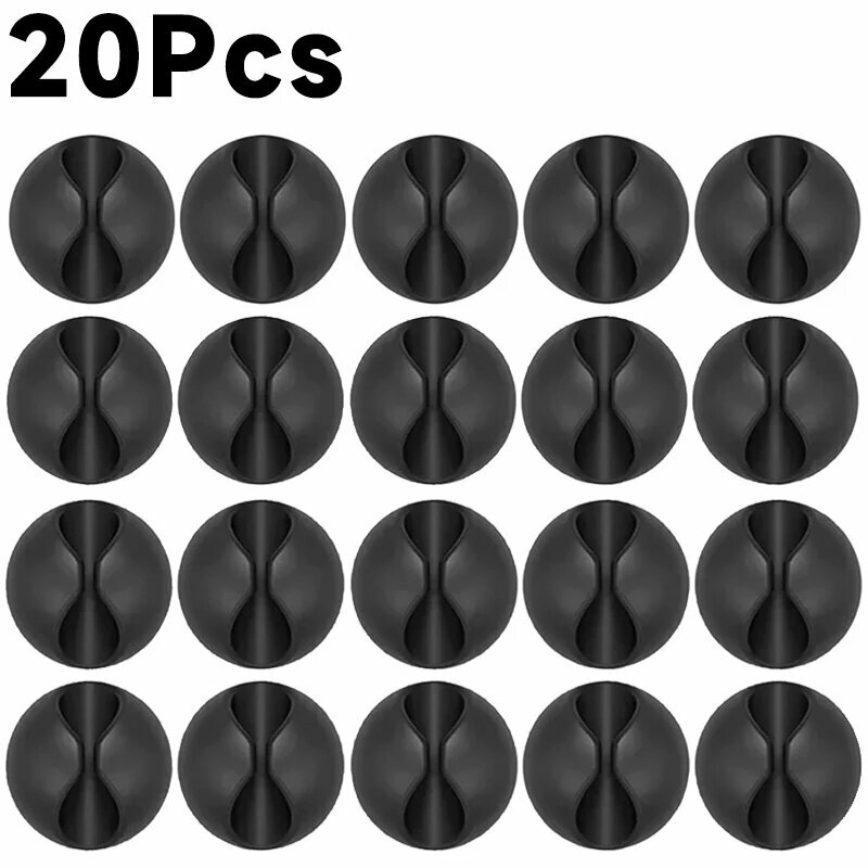 Кабельные зажимы из нейлона, набор из 20 штук 20Pcs Black