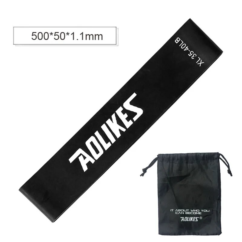 AOLIKES Эспандеры из натурального латекса 6 уровней Черный, Black