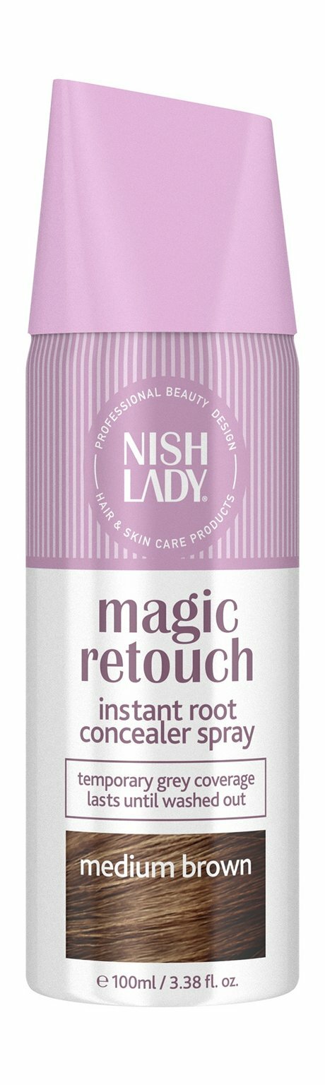 Nishlady Magic Retouch Instant Root Concealer Spray, Тонирующий спрей-ретушь для волос | Brown, 100мл