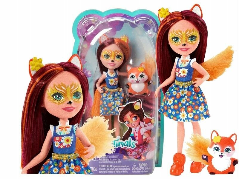 Кукла Enchantimals Mattel - Кукла Фелисити Лисичка с питомцем - Энчантималс FXM71