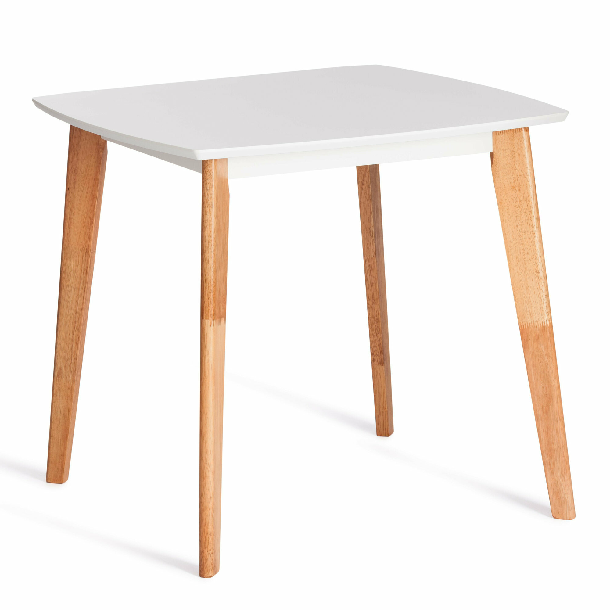 Стол обеденный квадратный TetChair Claire, белый/натуральный