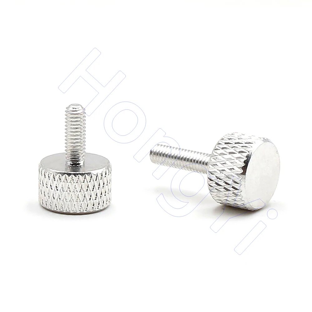 Алюминиевые винты с накатанной головкой M3 M4 M5 M6, цветные, для M4x0.7mm(4PCS), Sliver, 6mm