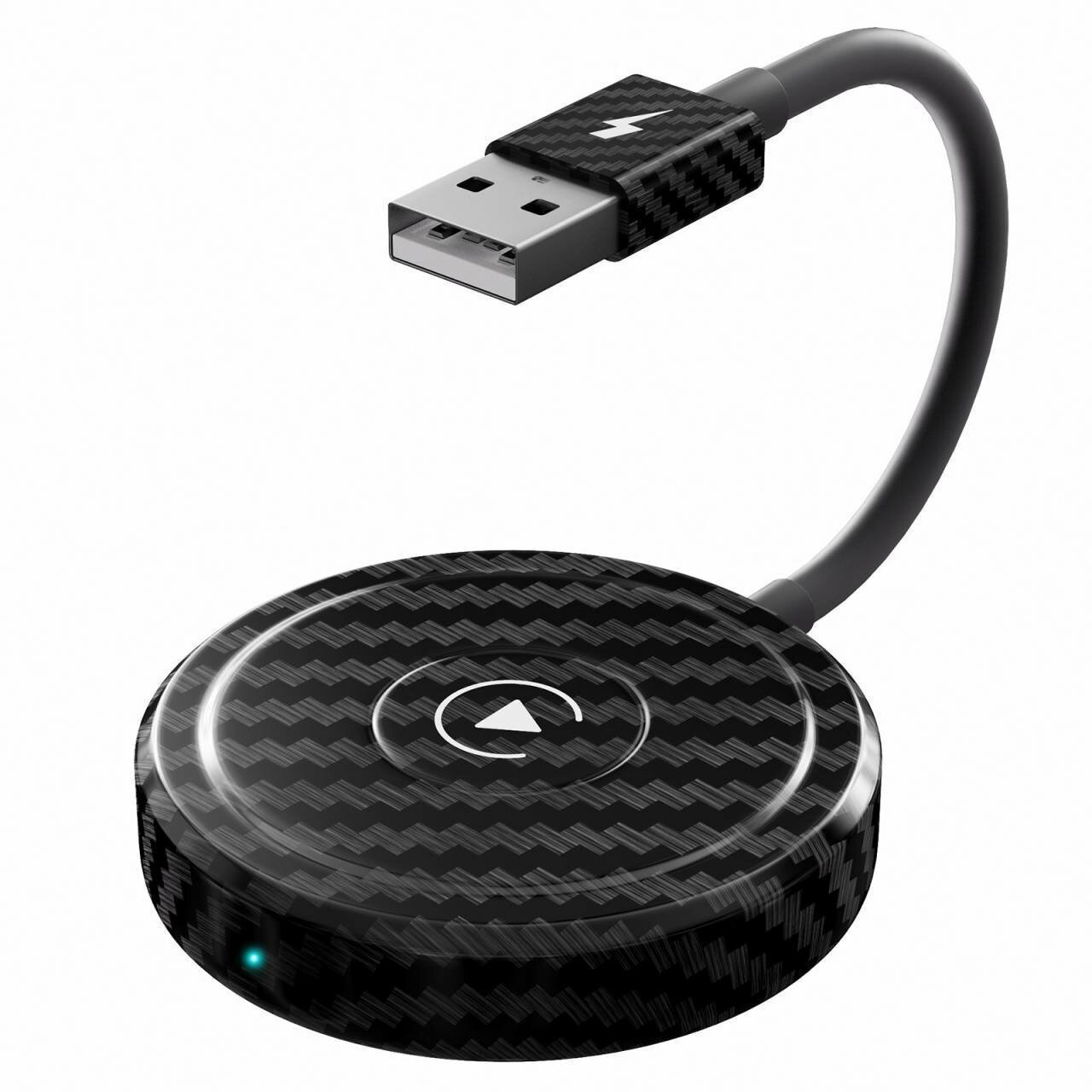 Адаптер Delikawa Apple CarPlay020-5, ABS, Type-C/USB, углеродное волокно