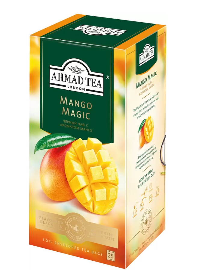 Ahmad Tea Чай черный Магия манго, 25 пакетиков