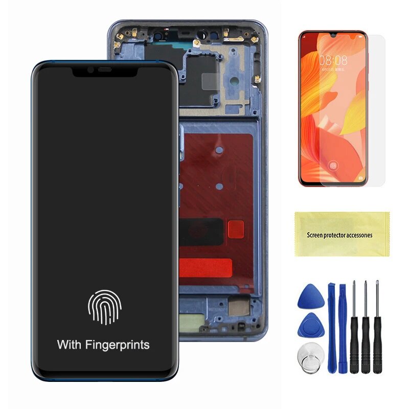 6,39 'для HUAWEI Mate 20 Pro для Mate20 Pro LYA-L09 L29 AL00 ЖК-дисплей с цифровым преобразователем сенсорного экрана в сборе, замена