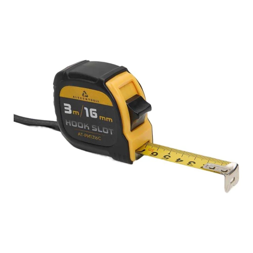 Рулетка измерительная ALUKOMTOOLS 3мх16мм, две кнопки фиксации АТ-РИ1316С