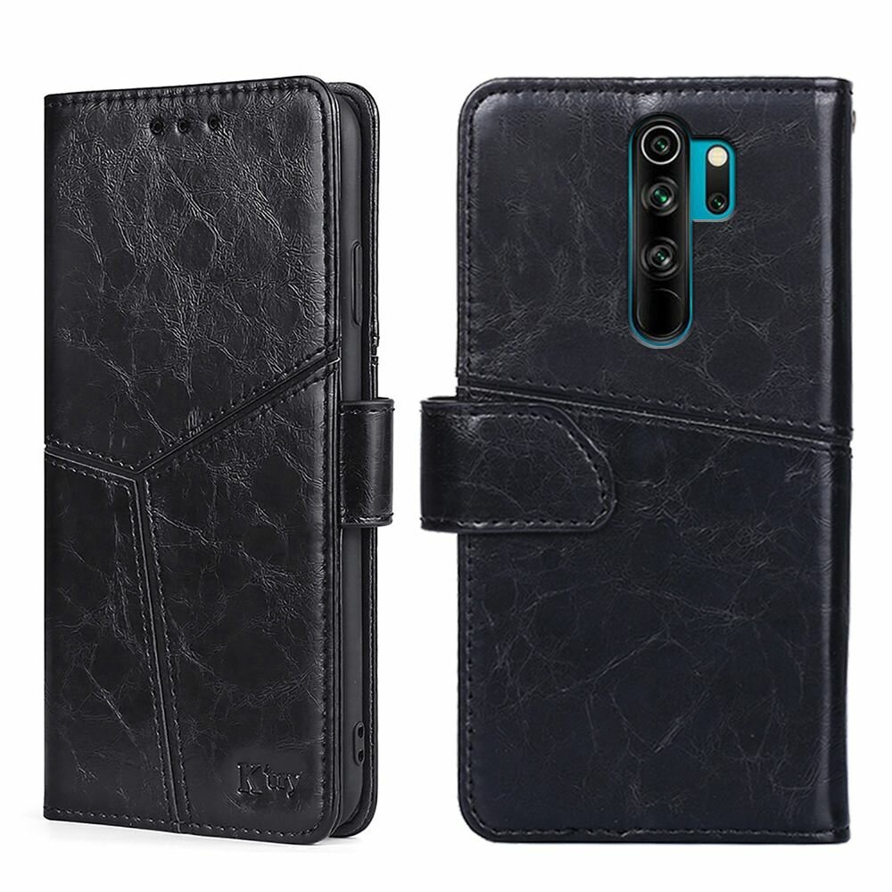 Чехол-книжка MyPads для Xiaomi Redmi Note 8 Pro / Сяоми Редми Ноте 8 Про (Черный)