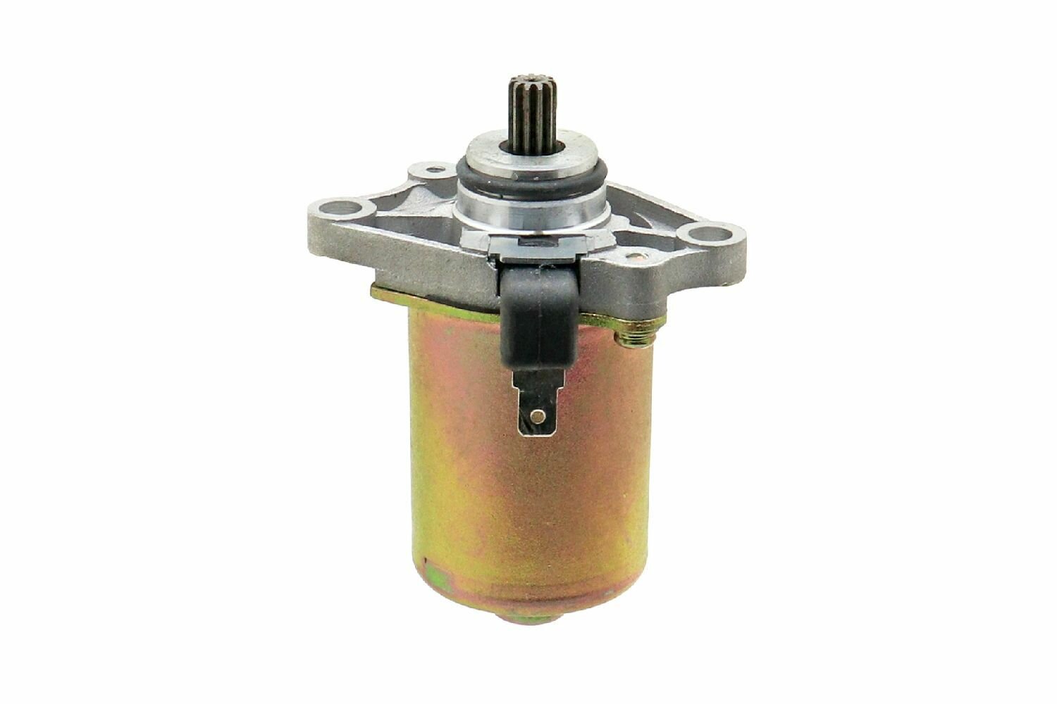 Электростартер HONDA TACT50 (AF16)(вал 11 шлицев, d8 мм, вылет 11 мм; клемма плоская назад)