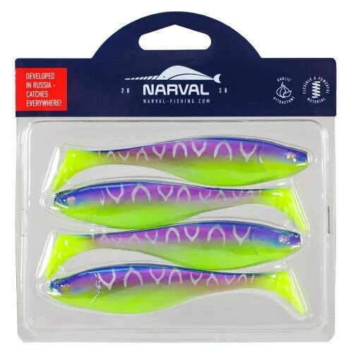 Силиконовая приманка Narval Commander Shad 12cm #050 4шт.