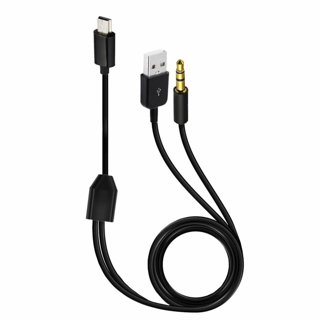 USB2.0 A Male to Mini B + 3,5 мм Аудиоадаптер Зарядные устройства Кабель Шнур длиной 1 м Аксессуары для USB-колонок