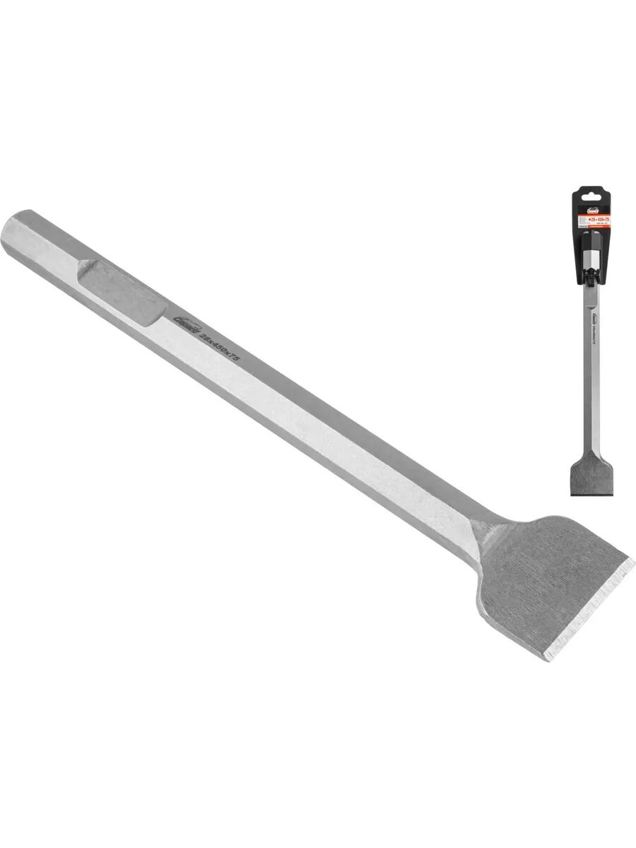 Зубило лопаточное шестигранник 28 мм 450x75 мм GEPARD (GP0715-450)