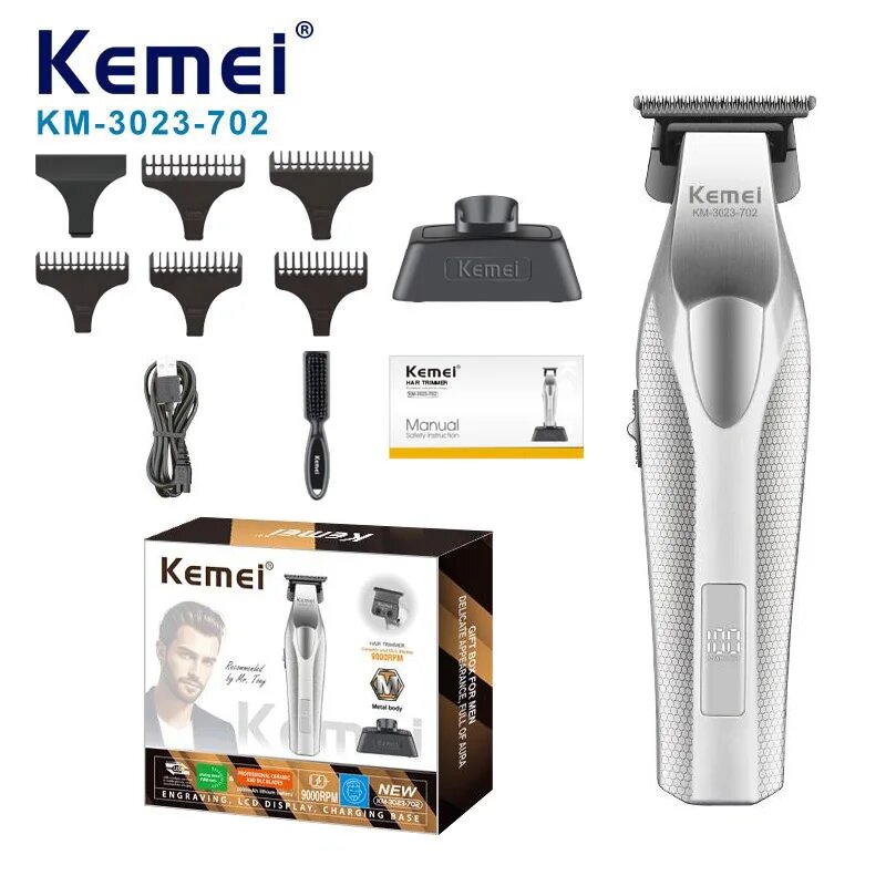 Kemei KM-3023-702 Триммер для волос, Цвет: KM-3023-702