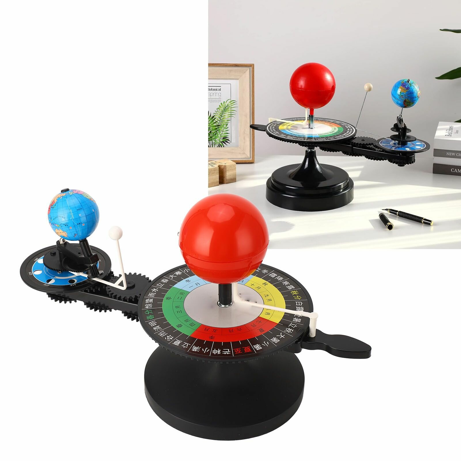 Модель солнечной системы Солнце Земля Луна Астрономическая модель Развивающая игрушка для школьного обучения