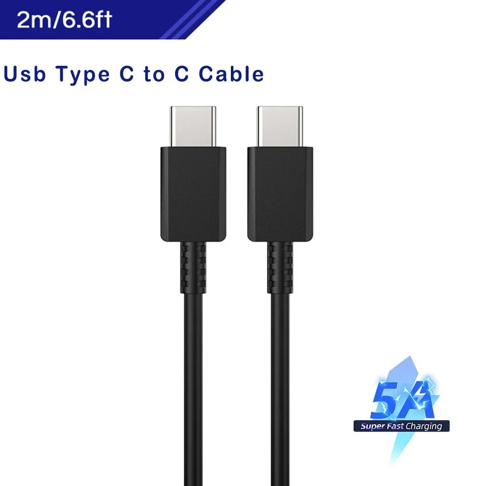 USB Type C to C кабель 2m/6.6ft, 5A