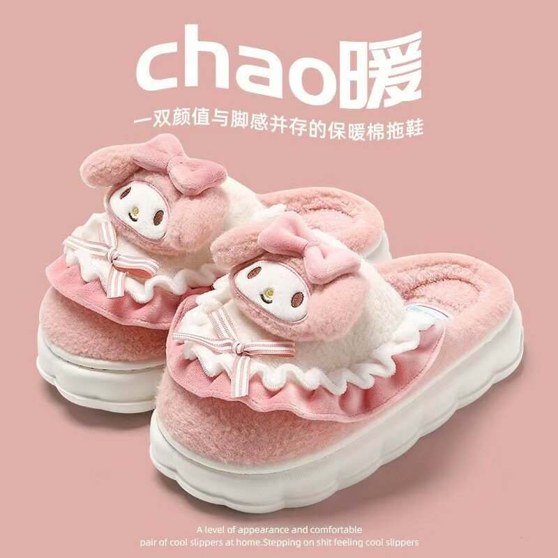 Косплей тапочки TAKARA TOMY Hello Kitty, My Melody, Kuromi, Cinnamoroll，37-38