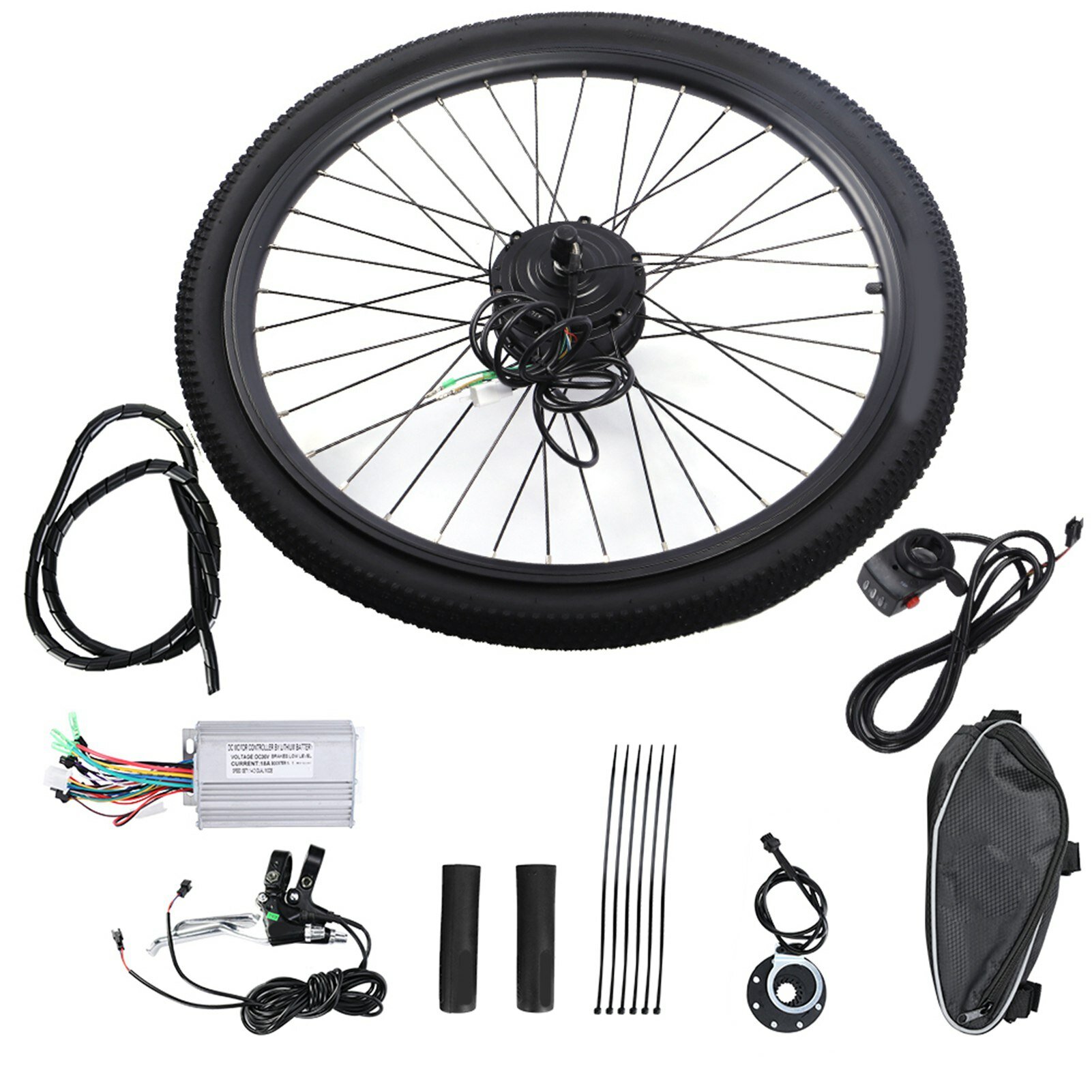 Алюминиевый сплав 36V 250W 26-Дюймовый Электрический Велосипед Ebike Conversion Hub Двигатель Моторное Колесо Комплект Переднего Привода
